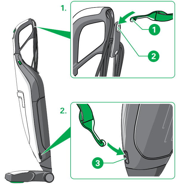 How do I attach the shoulder strap to the Kobold VK200? – Vorwerk Česká ...